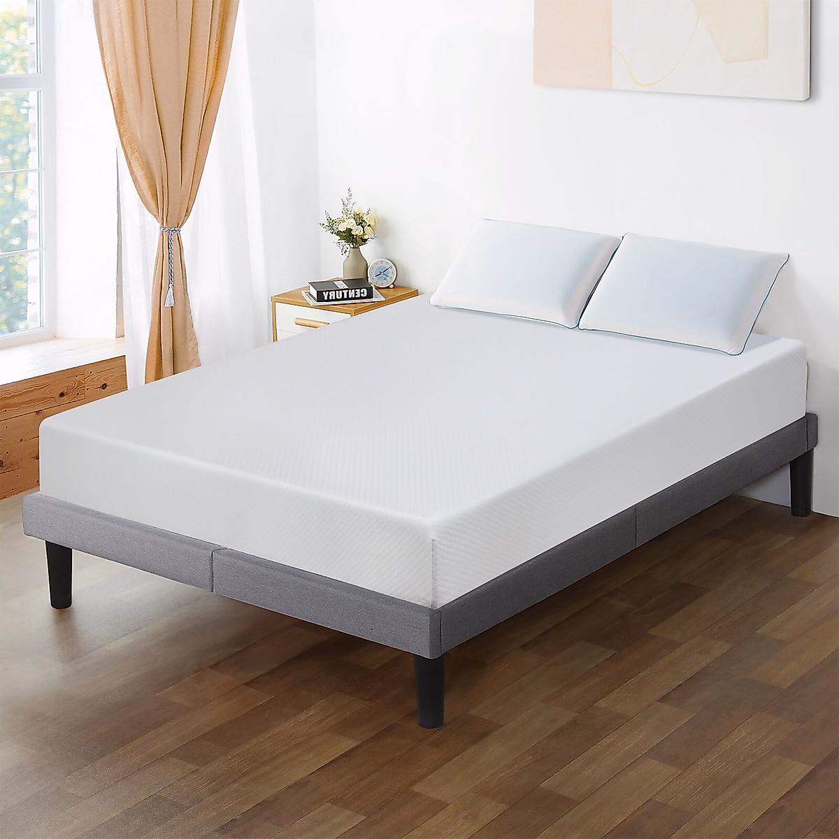 Queen Mattresses, 5/6/8/10/12 Inch Medium Firm Queen Mattress Memory Foam Mattress for Cool Sleep & Pressure Relief, Certipur-Us Certified Queen Size Mattresses, Bed in a Box, (Queen, 10 Inch)