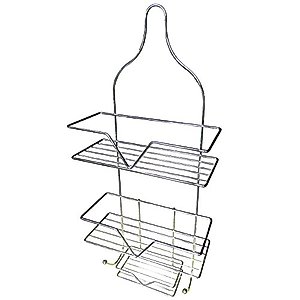 Hanging Shower Caddy with Soap Tray, Chrome