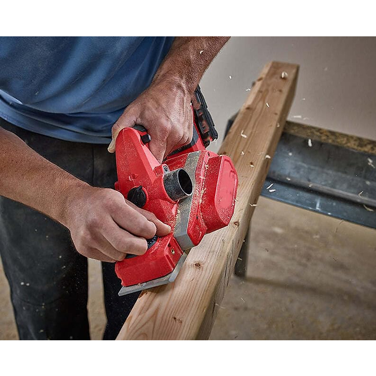 WALKFB 2623-20 for Milwaukee M18 18V 3-1/4-Inch Planer w/Bevel/Edge Guide - Bare Tool, Red, Black