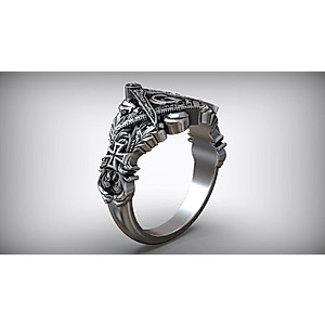 Freemasons Square And Compass Pattern Ring Master Mason Symbol With Engraved Letter Of Providence Handmade Statement Initiation Symbol Vintage Masonry Signet Ring 925 Silver Oxidase