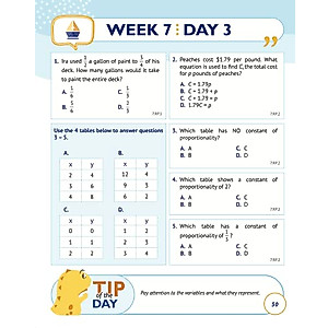 7th Grade Common Core Math: Daily Practice Workbook - Part I: Multiple Choice | 1000+ Practice Questions and Video Explanations | Argo Brothers (Next Generation Learning Standards Aligned (NGSS))