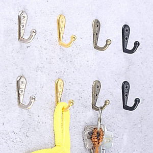 KBREE Set of 5 Hooks WallScrews Keys Bags Towels Hat Rack Kitchen Hooks