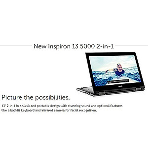 Dell Inspiron 13-5378, 13.3 Inch 2-in-1 Touch Screen Laptop NoteBook PC (Intel Quad Ci5-7200U 7th Gen, 8GB RAM, 1TB HDD, WIFI, Camera, USB 3.0, HDMI, FHD 1920 x 1080) Win 10 (Renewed)