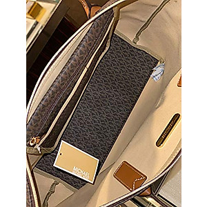 Michael Kors large top zip travel tote tangerine multi