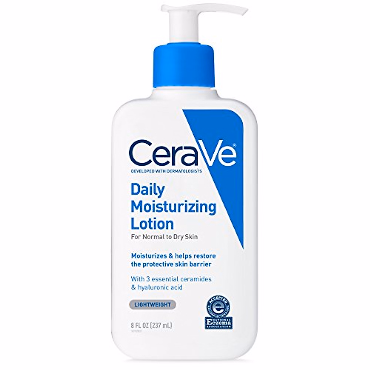 CeraVe Daily Moisturizing Lotion | 8 Ounce | Face & Body Lotion for Dry Skin with Hyaluronic Acid | Fragrance Free