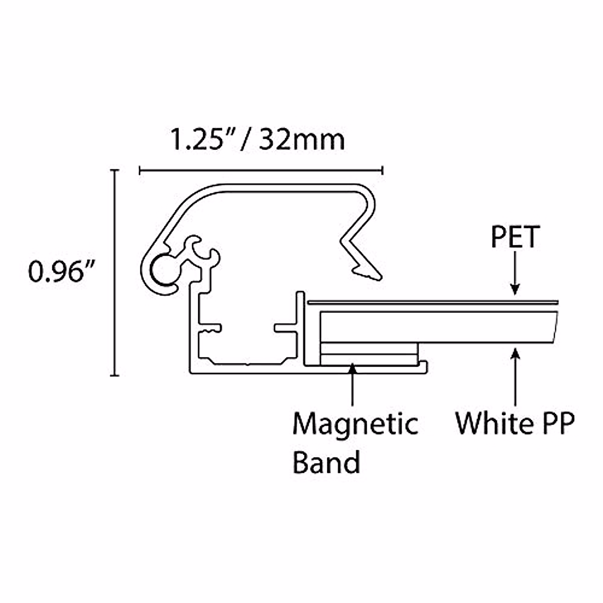 M&T Displays Portable Snap Poster Frame 40x60 Inch Silver 1.25" Aluminum Profile Front Loading Wall Mounting Photo Picture Document Certificate Sign Holder Mitered Corner Anti Glare Cover
