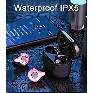 Tuanzi Sabbat E12 3D Clear Sound True Wireless Earphone Sport HiFi Stereo Earbuds Blutooth 5.0 TWS Stereo Earphones A week's Endurance with Built-in Mic Charging Case (Rock Coffee)