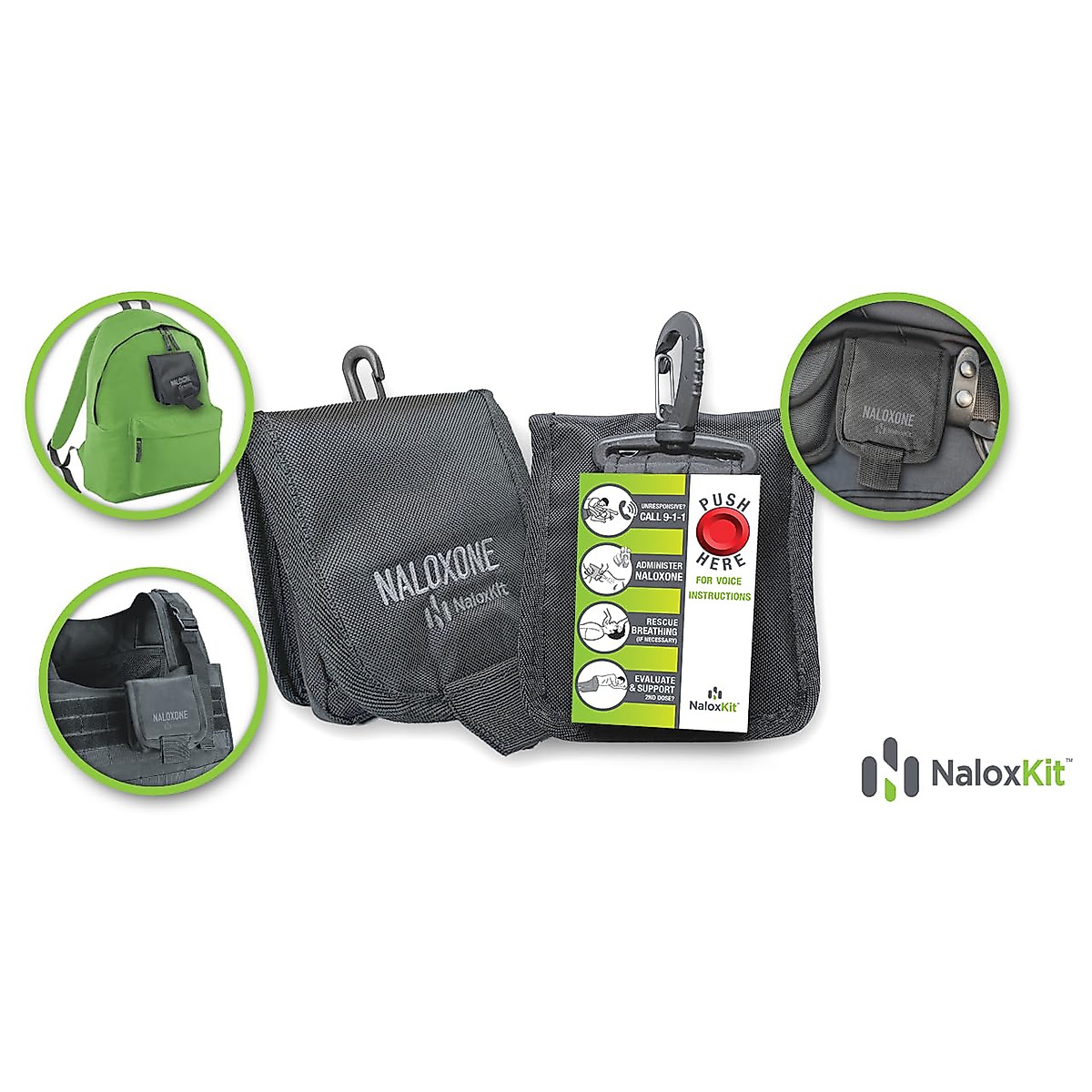 Naloxone Overdose Kit with Voice Instructions, Essential to Respond to an opioid Overdose Rescue, Does NOT Include naloxone, 1.0 Count