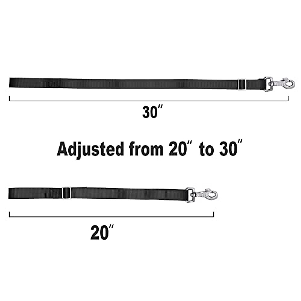 Rosemarie Horse Bucket Strap Hangers,Horse Suppliers Adjustable Nylon Straps up to 700 lbs for Hay Nets, Water Buckets,Barn Hanging-Pratical and Easy Use (2 Pack) (Black)