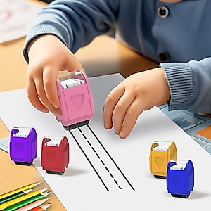 Handwriting Lines Stamp Roller dashed handwriting lines practice roller stamp Self-Inking Line Roller Stamps for teachers and kids d Practice legi liner legiliners for handwriting