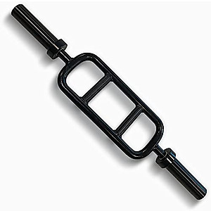 CAP Barbell 2' Solid Olympic Triceps Bar, No Collars, Black (New Version) (OBIS-34SB-3)