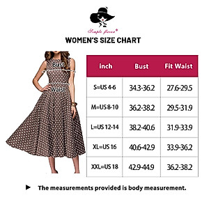 Simple Flavor Women's Vintage Dress Sleeveless O-Neck Party Cocktail Dress (Brown, S)
