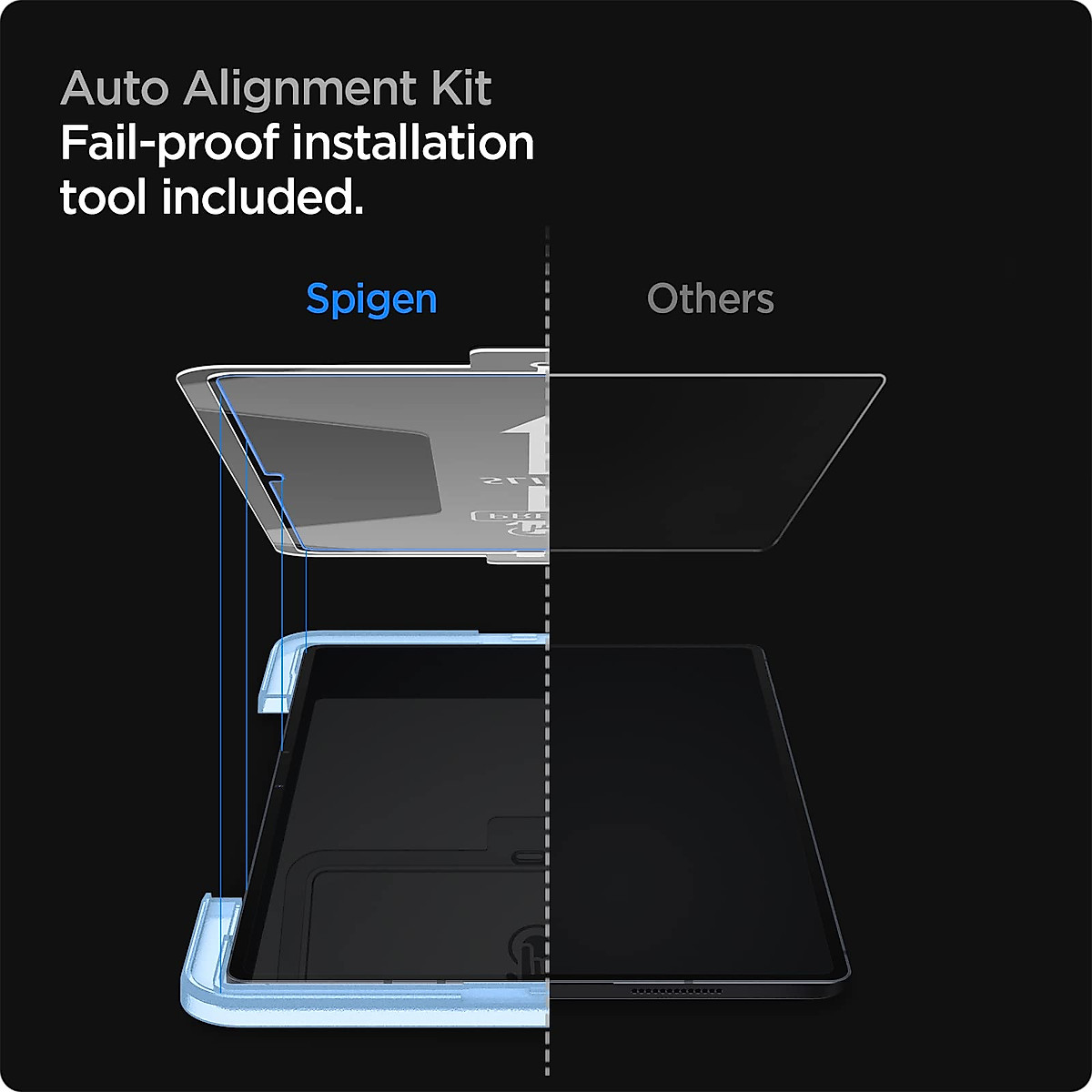 Spigen Tempered Glass Screen Protector [GlasTR EZ FIT] Designed for Galaxy Tab S8 Ultra [9H Hardness/Case-Friendly]