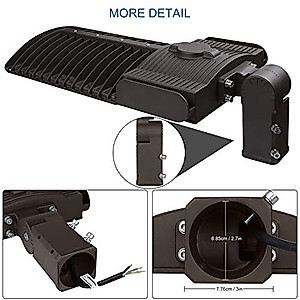 Hylele 400W LED Street Light Parking lot Light Commercial Street & Area Lighting Shoebox Pole Lights Outdoor IP65 Waterproof 5700K 56000LM 140 LM/W Super Bright with Slip Fitter Mounting ETL Listed