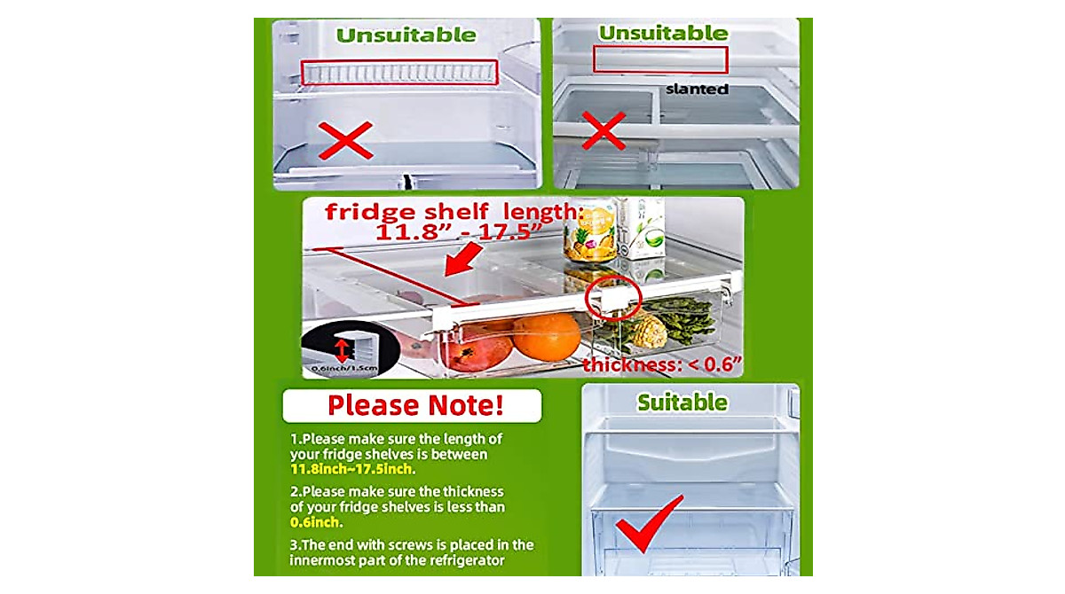 Maximize Fridge Space with iCloverfull 2 Pack Organizer