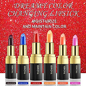 Lip Balm Lipstick, YACAISI Lip Stain Long Lasting Waterproof, Long Lasting Nutritious Lip Balm Lips Moisturizer Lipstick For Women (Black Rose)
