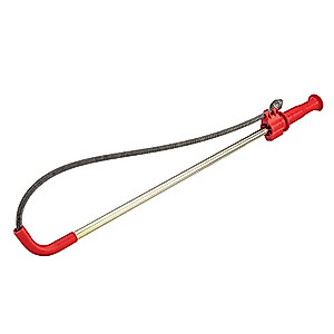 RIDGID 59787 Model K-3 Toilet Auger & NEIKO 60166A Toilet Plunger with Patented All-Angle Design, Heavy-Duty Toilet Bowl Plunger with Aluminum Handle, Bathroom Necessity, Black, 1-Pack