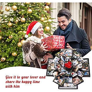 Explosion Gift Box - Photo Box, A Creative Six-sided Gift Box. Love Memory DIY Handmade Photo Album Scrapbook, A Surprising Birthday Gift, Ideal for Weddings, Christmas or Valentine's Day