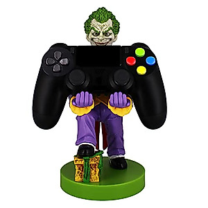 Exquisite Gaming: Warner Bros: Joker - Original Mobile Phone & Gaming Controller Holder, Device Stand, Cable Guys, Licensed Figure, Small