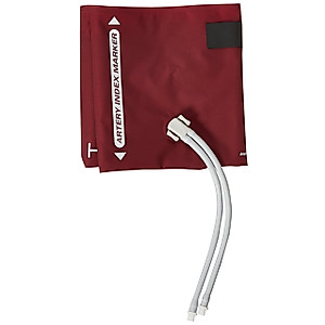 Welch Allyn REUSE-12-2SC FlexiPort Reusable Blood Pressure Cuffs with Two-Tube Screw-Type Connectors, Large Adult, Size 12