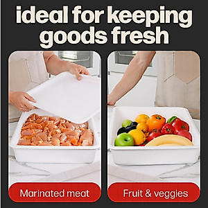 Hans Grill 2-Piece BPA Free Plastic Dough Proofing Box | Pizza Proofing Box, Bread Proofing Box | Stackable, with Covers, with Lid | Premium Quality (2 Pack Large)