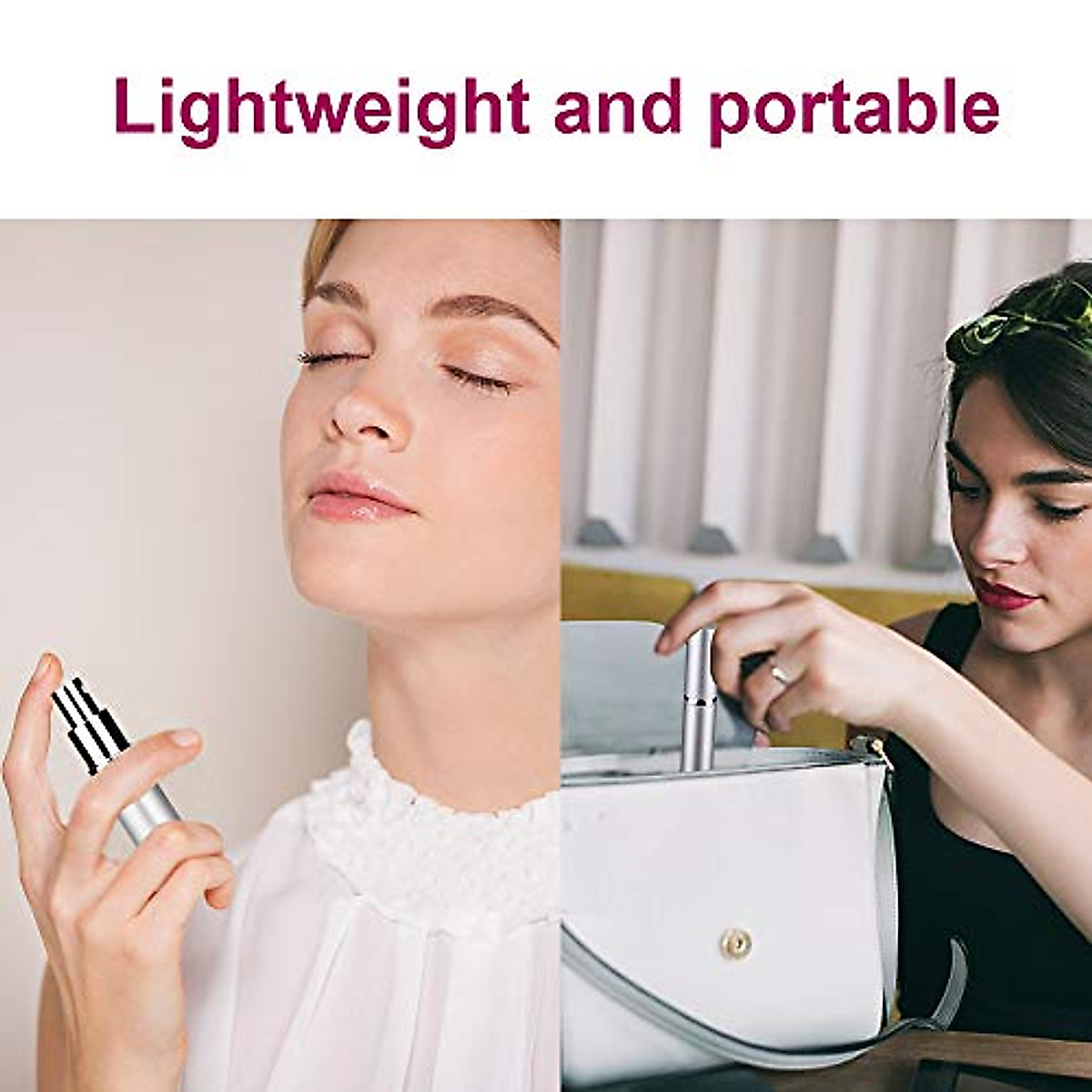 Zingso Refillable Travel Perfume Atomizer Bottles, 3 Pcs 10ml Mini Portable Spray Bottles Refillable Perfume Aftershave Atomizer Empty Travel Bottles with Funnel (10ml (Black+Silver+Pink))