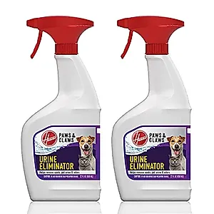 Hoover Paws & Claws Urine Eliminator Spray, 22 oz., 2 Pack, Fresh Scent, Pet Spot and Stain Remover for Carpet & Upholstery, Tackles Tough Pet Messes & Stains, Pair with Hoover Carpet or Spot Cleaner