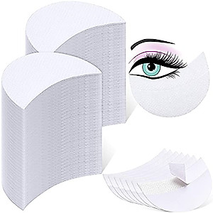 600 Pieces Eyeshadow Pad Shield Eyeshadow Patches White Eyeshadow Stencils Under Eye Pads Prevent Makeup Residue for Eyelash Extensions Lip Makeup, Half-Moon Shape