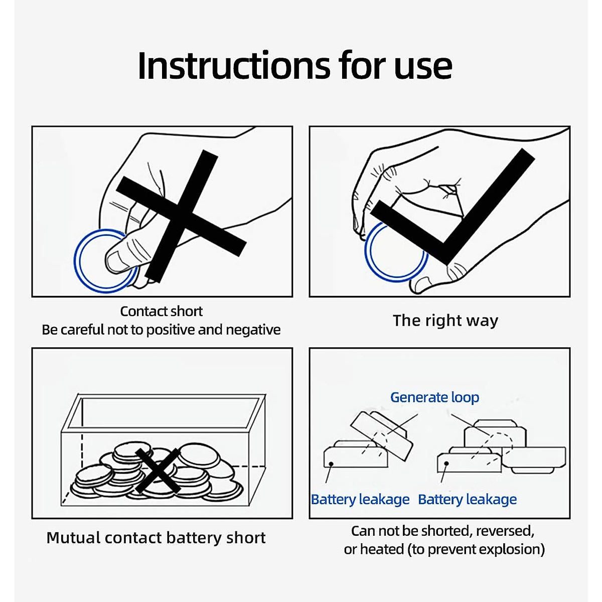 Cotchear CR2032 Lithium Batteries, 5Pack 2032 Battery 3V Lithium Battery BR2032 DL2032 ECR2032 CR 2032 for Car Remote Controls,Watch,Toys