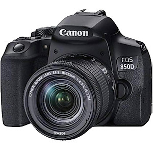 Canon EOS Rebel 850D / T8i DSLR Camera w/EF-S 18-55mm Lens + 2Pc 64GB Memory Card + Tripod + Photo and Video Editor & More (Renewed)
