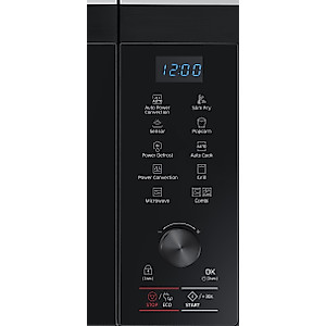 SAMSUNG 1.1 Cu Ft PowerGrill Countertop Microwave Oven w/ Power Convection, Ceramic Enamel Interior, Sensor Cook, Slim Fry, 1000 Watt, MC11K7035CG/AA, Fingerprint Resistant Stainless Steel, Black