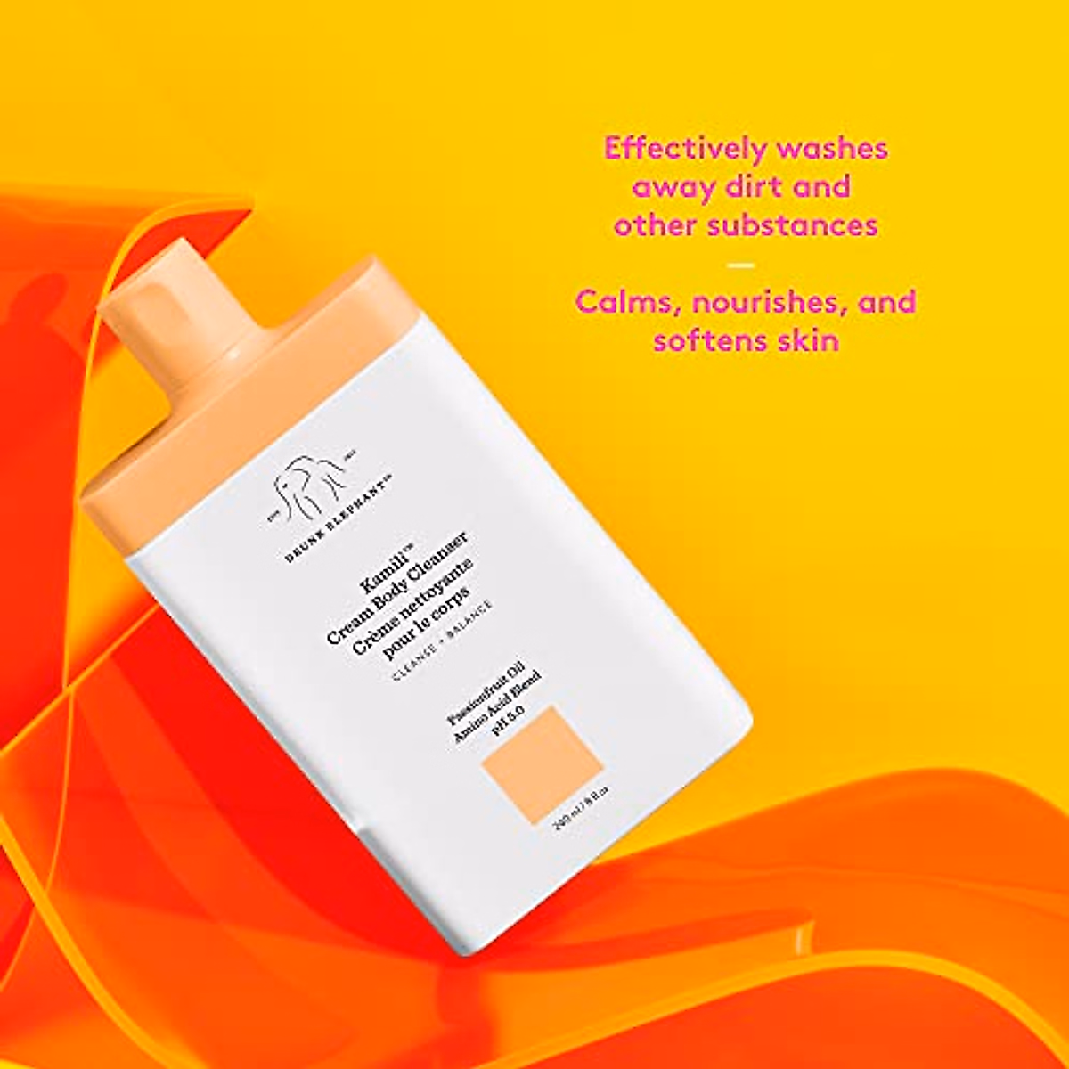 Drunk Elephant Kamili Cream Body Cleanser. Replenishing and Soothing Cream Body Cleanser (240 mL / 8 Fl Oz)