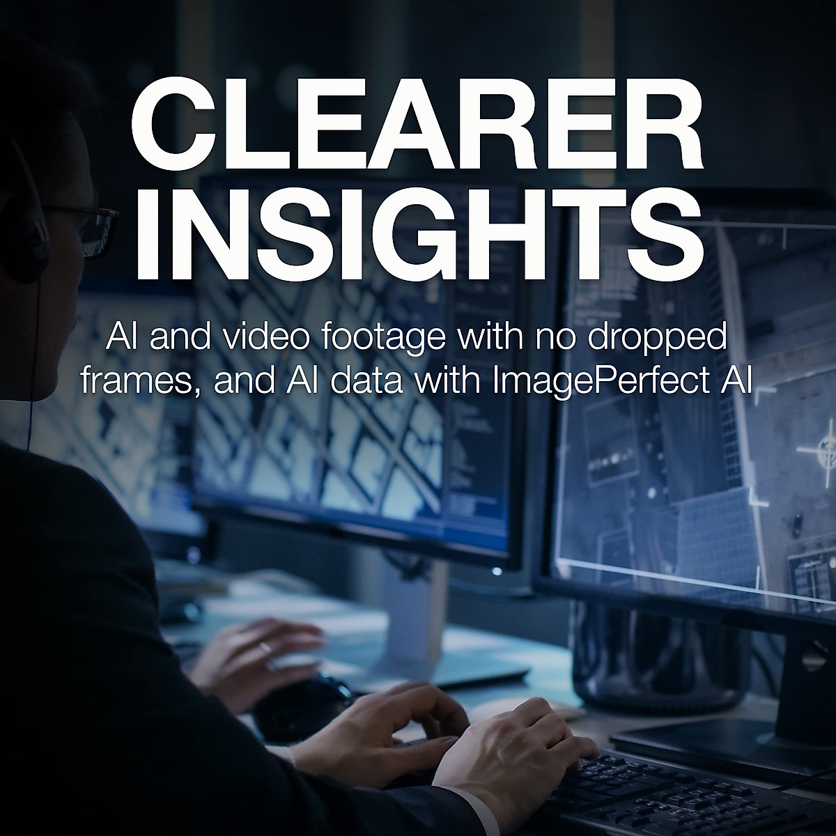 Seagate Skyhawk AI 8TB Surveillance Internal Hard Drive HDD–3.5 Inch SATA 6Gb/s 256MB Cache + Drive Health Management & 3-Year Recovery Service - (ST8000VEZ00)