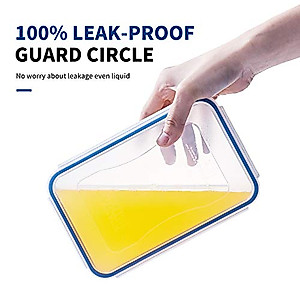 KIGI [6 PACK] 38.9OZ/10.1OZ/6.1OZ Mixed Sized Food Storage Containers Set with Lid Airtight Meal Prep Containers Leak-Proof Bento Box,BPA FREE,Microwave Safe