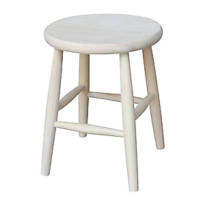 International Concepts 1S-818 18-Inch Scooped Seat Stool, Unfinished
