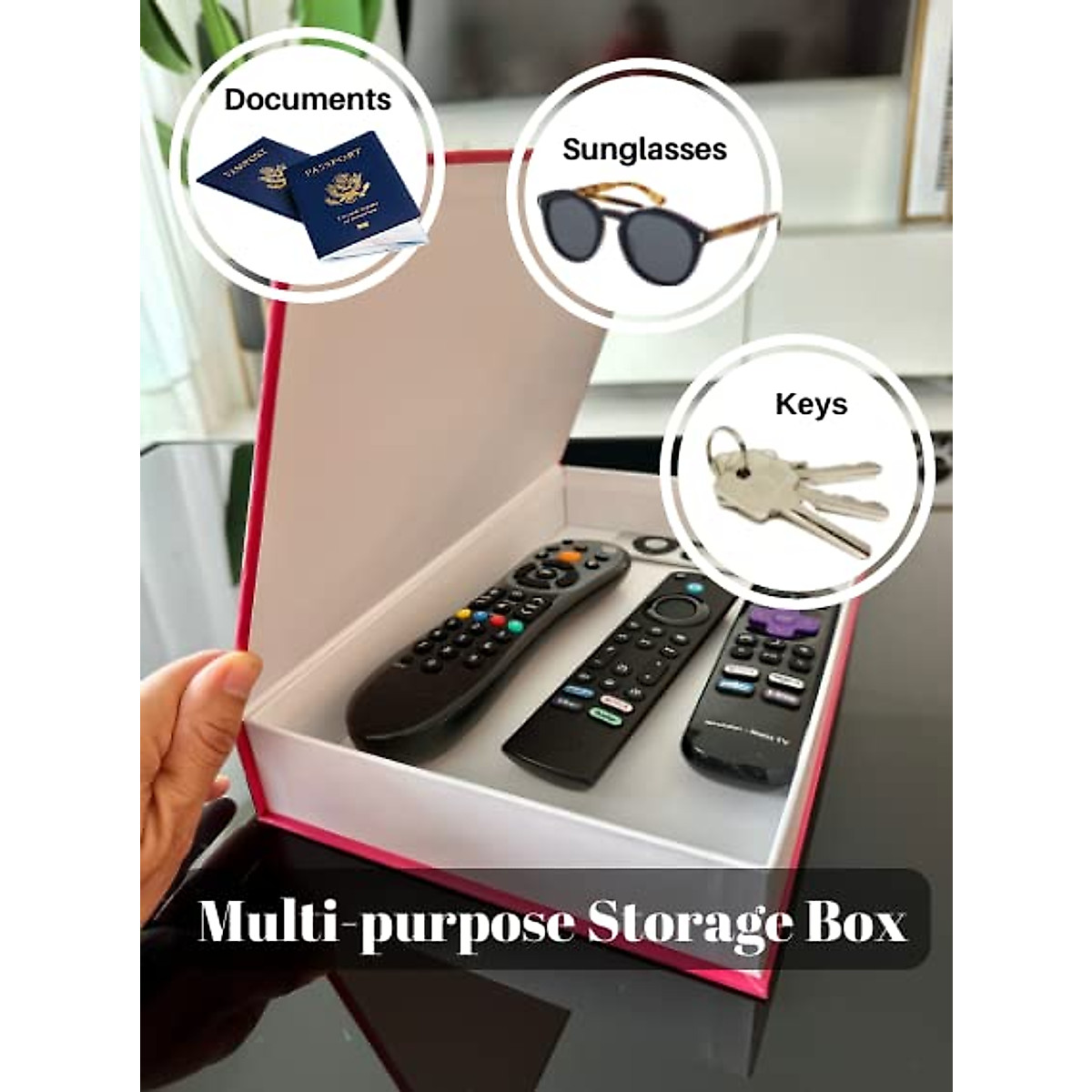 InspireMe Decorative Books for Home Decor, Faux Book Storage Box, Travel Table Books - Paris, New York, Mexico - Set of 3