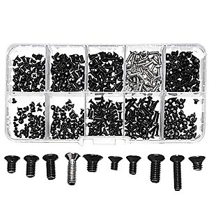 500Pcs for Laptop Notebook for Computer Screw Kit Set for IBM Hp Dell for Lenovo Samsung Sony Toshiba Gateway Acer - (Size: M2/ 3mm/ Black) SCRW-033613