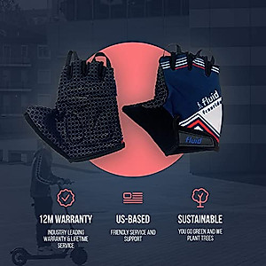 Fluid Fingerless Motorcycle Gloves for Men | Anti-Skid Cool Bike Gloves for Men | Tactical Fingerless Cycling Gloves for Men | Shock-Absorbing Biking Gloves, MTB Gloves