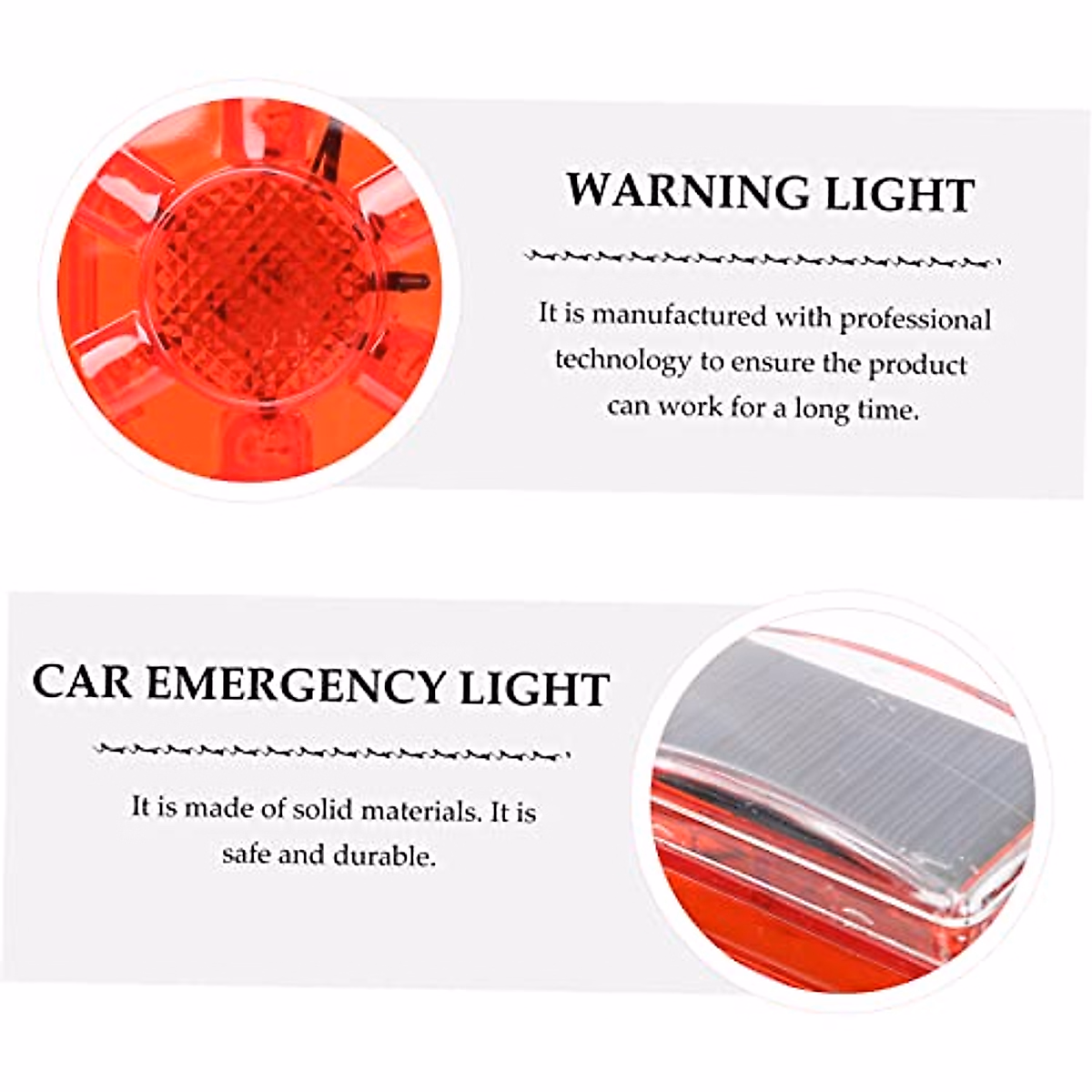 DOITOOL 5pcs Signal Light Emergency Flashing Barricade Light The Lighthouse Solar Strobe Warning Light Road Construction Light Led Barricade Warning Light Plastic Car Pendant