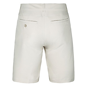 Women's Golf Shorts Relaxed Fit Stretch Bermuda Shorts Knee Length Tech Twill Ladies Golf Shorts Size 6 Beige