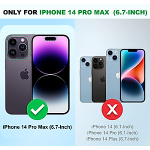 Rockaway Magnetic for iPhone 14 Pro Max Case, [Compatible with MagSafe] [Non-Slip] Heavy Duty Shockproof Phone Cover for iPhone 14 Pro Max 6.7 inch -Black