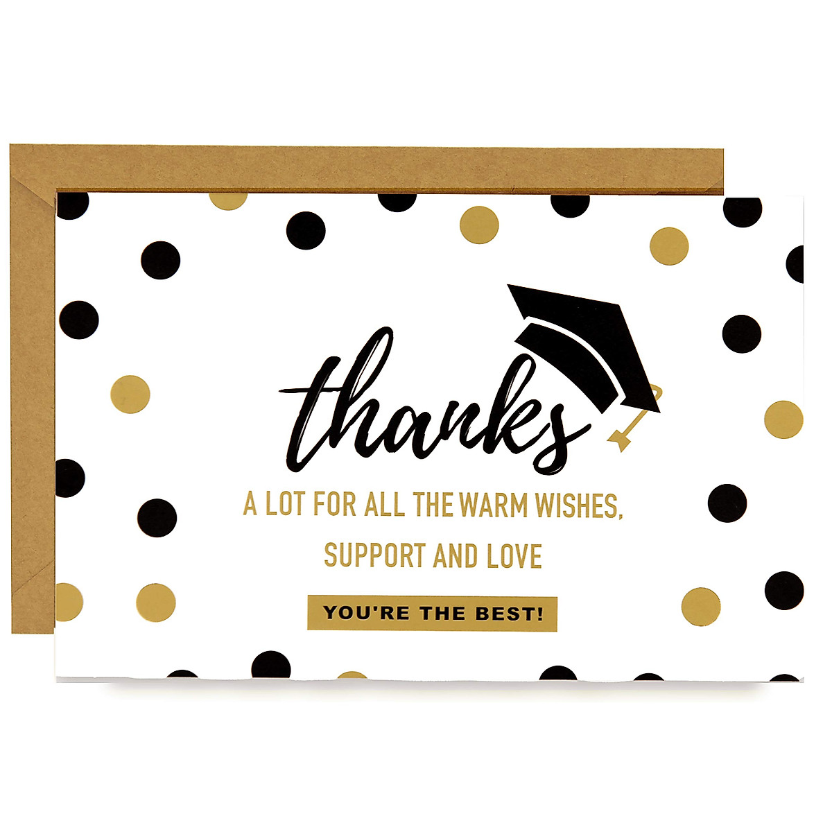 SUPREME IMPRESSION Graduation Thank you Cards 2024 with Envelopes, Attractive Graduation Greeting Cards 2024 Pack of 24 Graduation Cap Thank you Notes Card Set