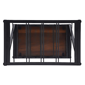 CNCEST Z Shaped Tabletop Wine Rack with Glass Holder, Countertop Wine Rack Holder Wine Bottle Holder Wine Display Storage Stand with Tray for Kitchen, Office, Bar, Hold 4 Wine Bottles & 8-12 Glasses