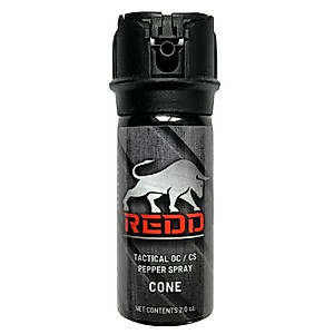 Redd Pepper Spray, Tactical OC/CS Pepper Spray and Nylon Holster - Flip Top Cone (2 Ounce)