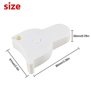 Larcele White Body Measuring Tape Double Scale Measurement Tape JC-01