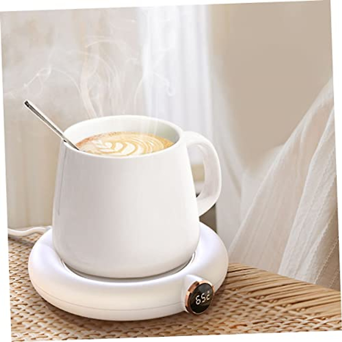 Luxshiny 1pc Coaster USB Coffee Warmer Cup Warmer Electronic Coffee Cup Warmer Heater Coaster Tray Pad Warmer Insulation Cup Heater USB Heating Coaster Coffee Mug Warmer Office Warm Pad