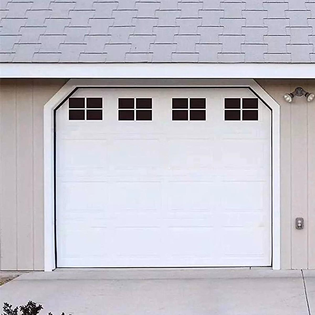 16 Panels 6" x 4" Magnetic Garage Door Windows Faux Windows Hardware Kit Garage Door Decorative Hardware for Metal Garage Door Garden Barn Door-Black