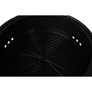 Fire Sense 60532 Fire Pit Revolver Wood Burning Lightweight Portable Outdoor Firepit Backyard Fireplace for Camping Bonfire with Grill Rack & Hardwood Top - 24“