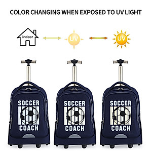 UNIKER Travel Large Backpack with Wheels for Men Women Adults, Wheeled 14 Inch Loptop Bag Travel Carry on Luggage Bag Work School Computer Bag Business Trolley