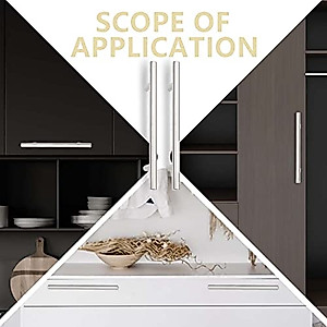 SANATO 12 Pcs 8 Inch (5 Inch Hole Center) Brushed Nickel Cabnet Pulls Kitchen Cabinet Handles, Made of Stainless Steel, Ideal for Cabnet, Drawer, Cupboard